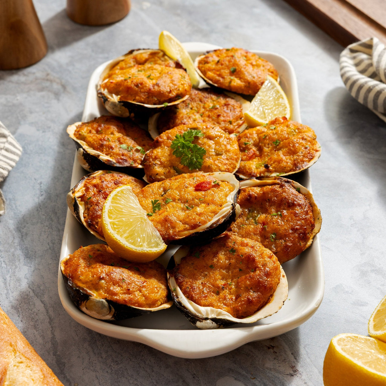 Stuffed Clams in Natural Shells For Sale
