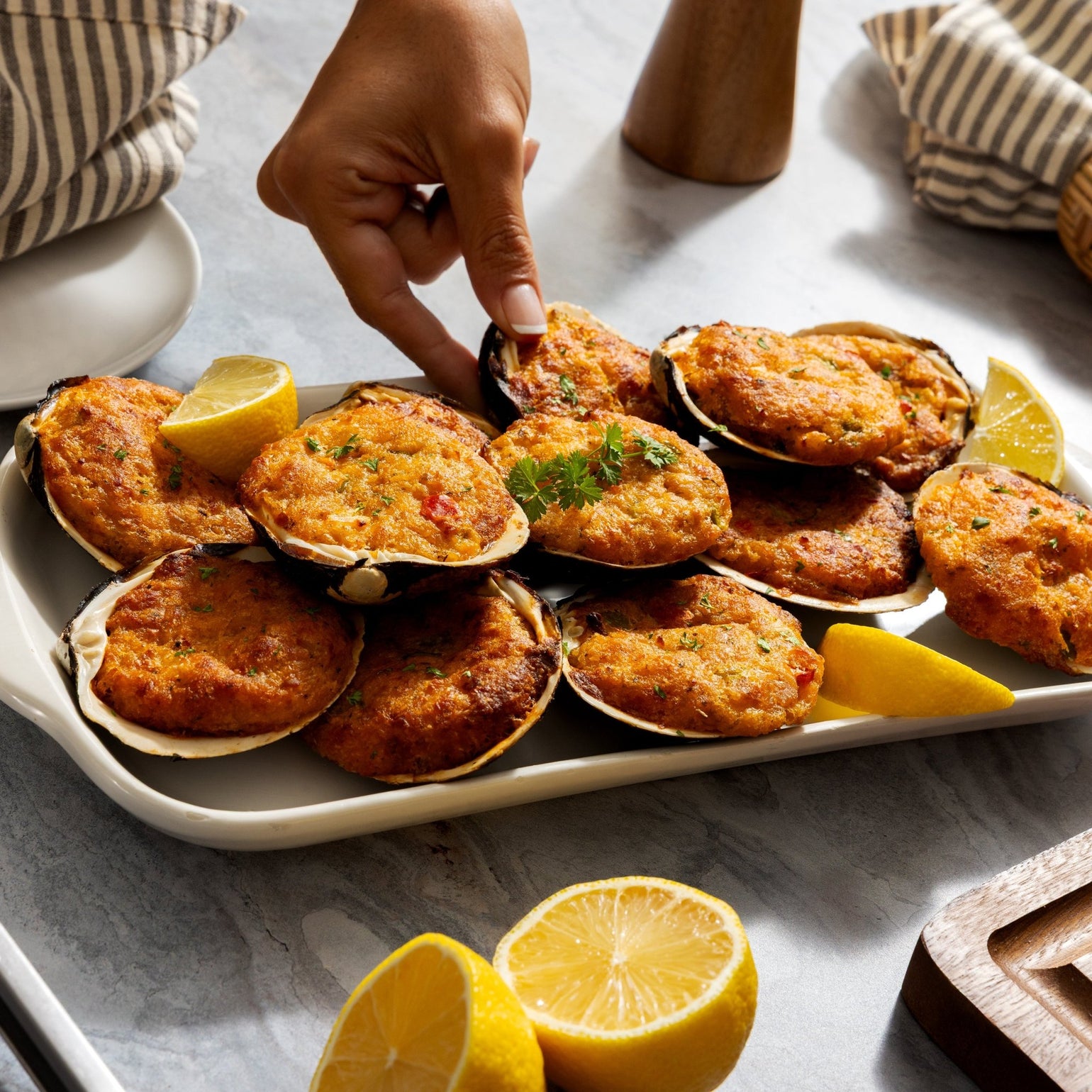 Stuffed Clams in Natural Shells For Sale